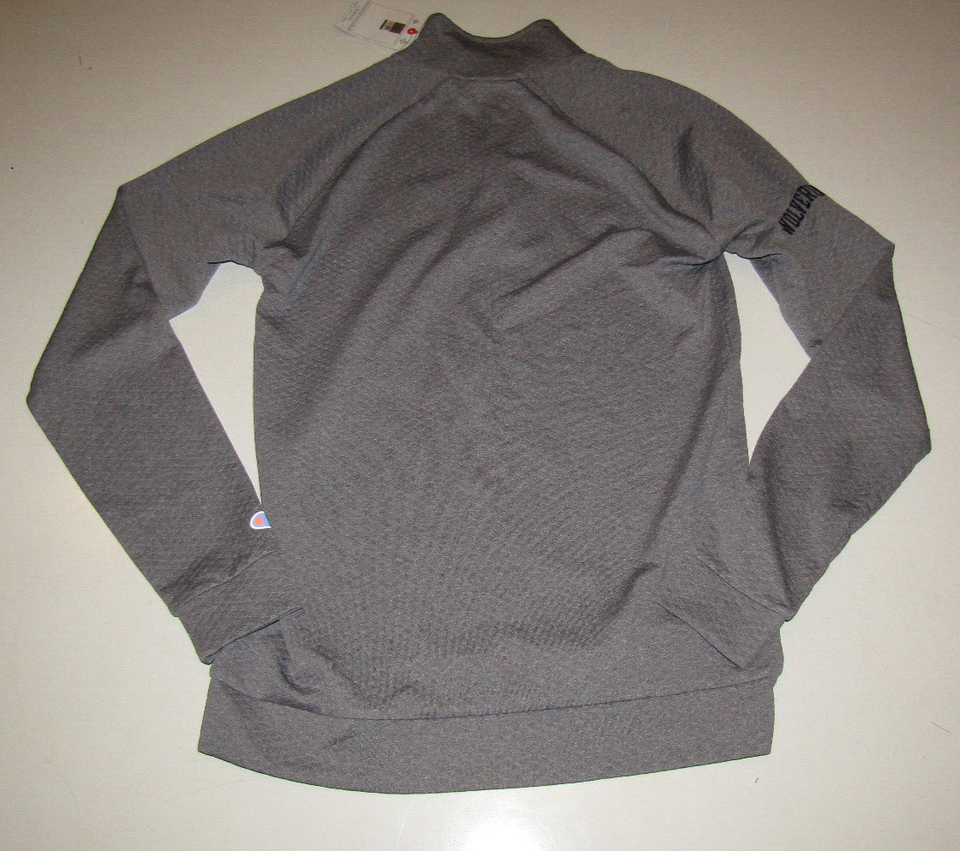 MICHIGAN WOLVERINES Heather Gray 1/4 Zip Pullover Mens Small S NWT | eBay