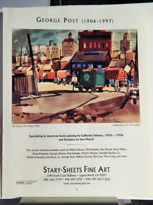 GEORGE POST ART PIECES ORIG VTG 1998 ADVERTISEMENT, | eBay