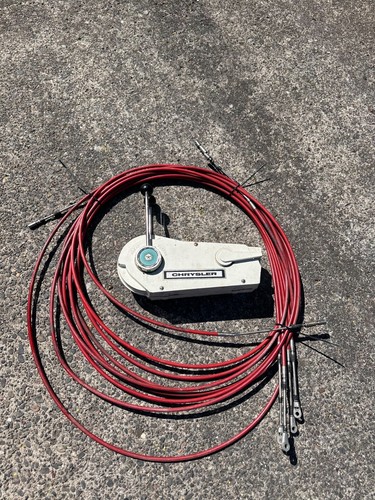 Vintage 70s 25 hp Chrysler Outboard Motor Controls With Cables Box | eBay
