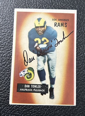 Deacon” Dan Towler Signed Autographed 1955 Bowman Card #47 Los Angeles ...