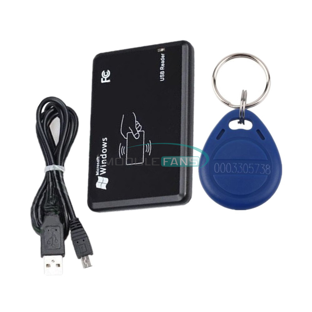 125Khz EM4100 USB RFID ID Card Reader Smart Sensor With Cable IC Key ...
