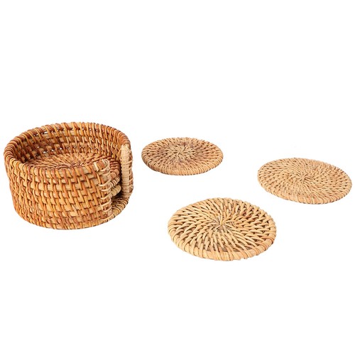 Cup Rattan Coasters Tightly Woven High Temperature Resistance Rattan | eBay