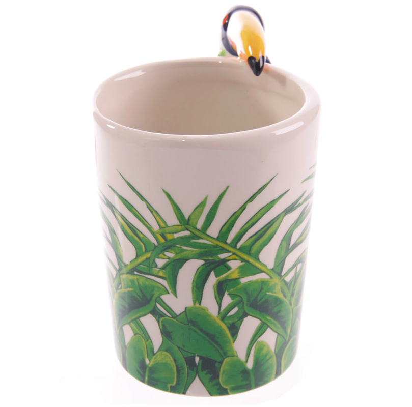 Animal Shaped Handle Ceramic Mug Tea Coffee Cup Novelty Gift Jungle ...