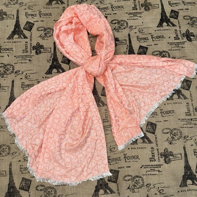 Calvin Klein NWOT! Scarf, Wrap, Shawl, Ck Logo Design, Light Tangerine ...