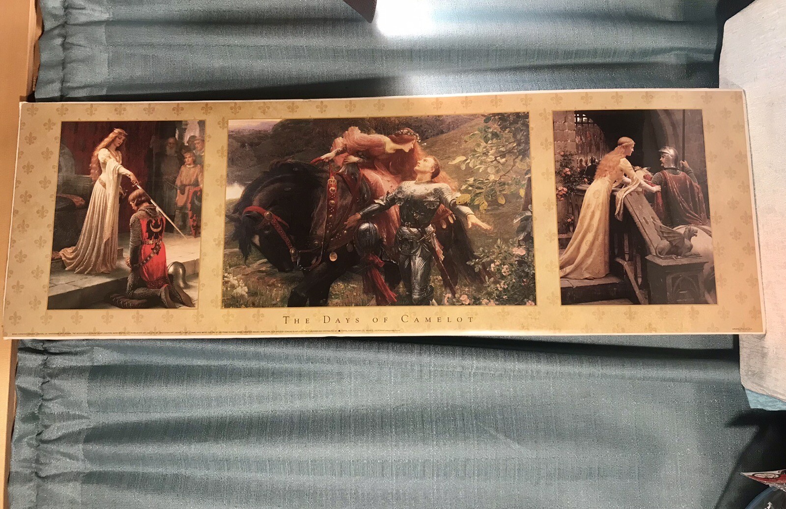 The Days Of Camelot Vintage Art Slim Print 12 x 36 Sealed On Cardboard ...