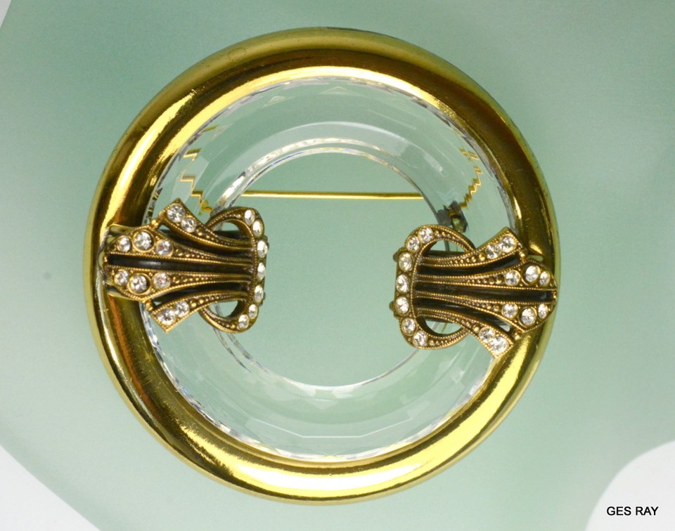 Ermani Bulatti Jewelry Pin Brooch Lucite Circle Rare Collectible | eBay