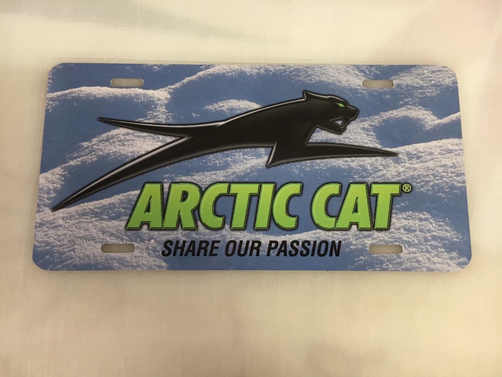 Arctic Cat Vehicle License Plate Auto Tag Snowmobile NEW Snow Sled Send ...