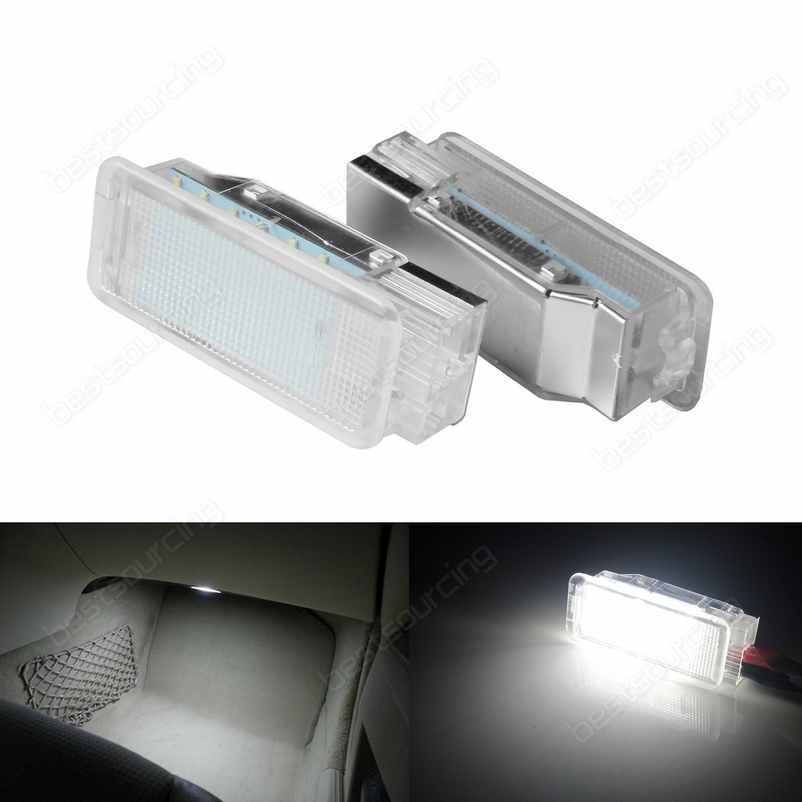 2x Citroën LED Door Trunk Footwell Luggage Light C2 C3 C4 C5 C6 C8 DS3 ...