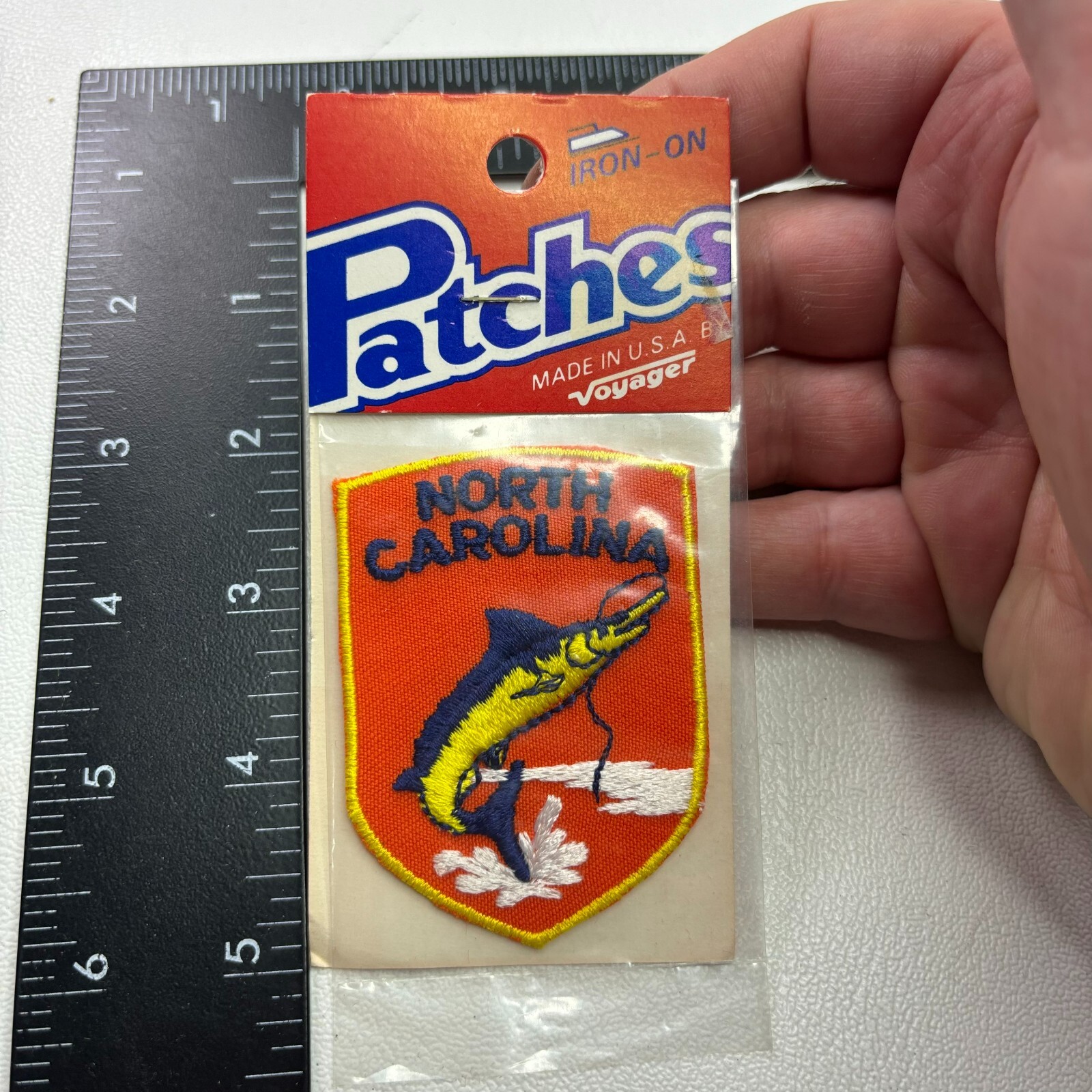 Vintage Voyager Brand NORTH CAROLINA FISHING Patch (? MARLIN ...