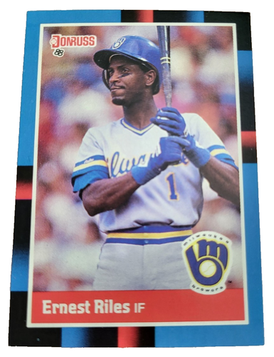 1988 Donruss Ernest Riles #478 Milwaukee Brewers MLB Baseball Card (I7 ...