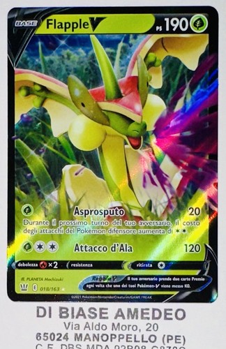 Pokemon Flappe V 018/163 Styles De Lutte Italien NM/Mint | eBay