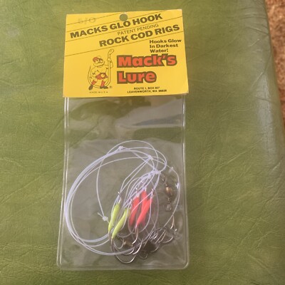 Vintage NOS Fishing Mack’s Lure Leavenworth Washington Rock Cod Glo ...