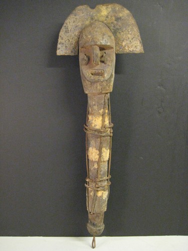 Ofo ritual staff, wood and iron statue, African, Nigeria, Igbo culture ...