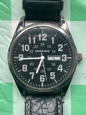 Humvee Silver Tone Black Band Military Time Men’s Watch | eBay