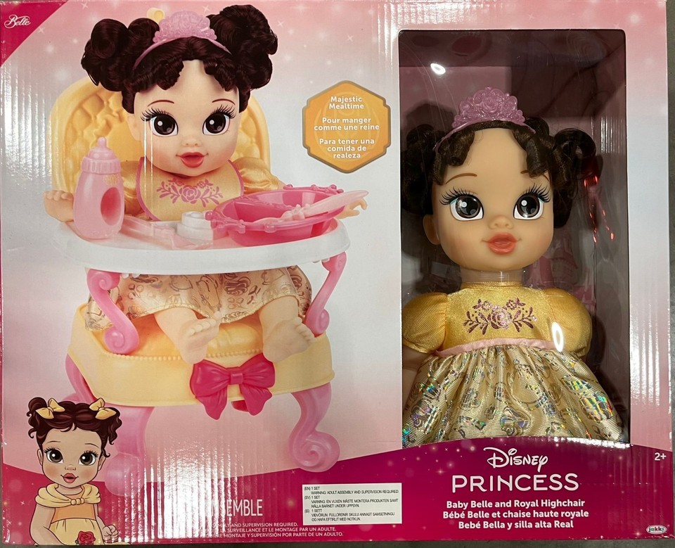 Disney Princess Baby Doll Highchair Set – Rapunzel, Ariel, Tiana, Moana ...