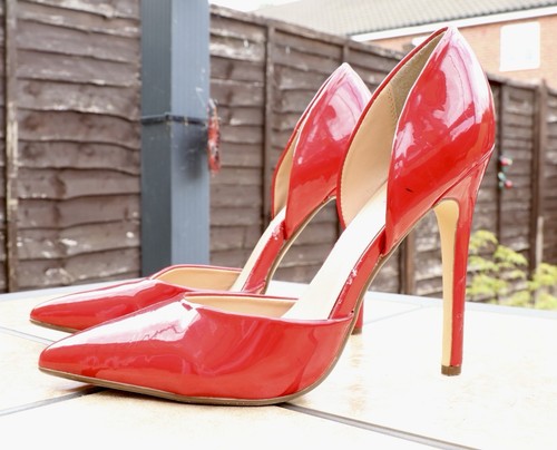 Classic Red High Heeled D’Orsay Court Shoes. Just Fab Size9 | eBay UK
