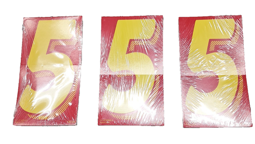3 Pack Red Yellow Car dealer stickers windshield Vinyl Numbers Decals 7 ...