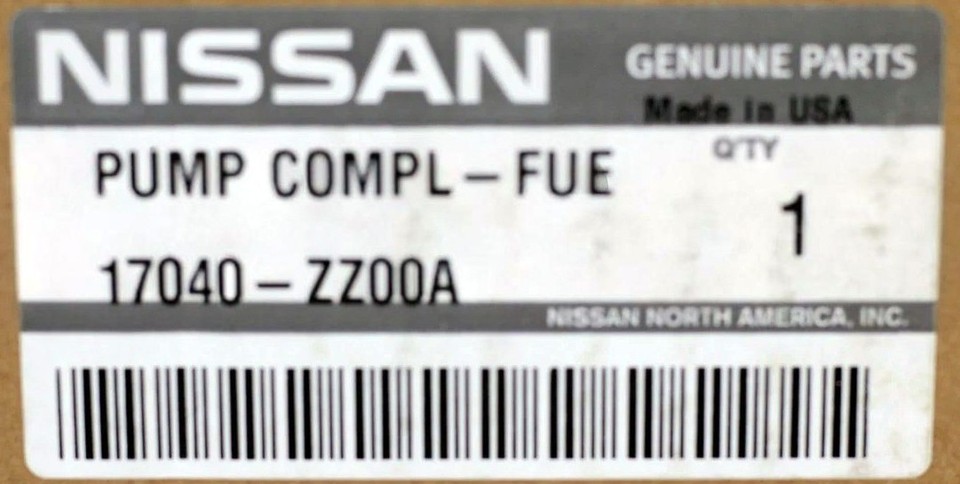 Nissan Fuel Pump Assy 17040-ZZ00A OEM 17040ZZ00A Genuine In-Tank Module ...
