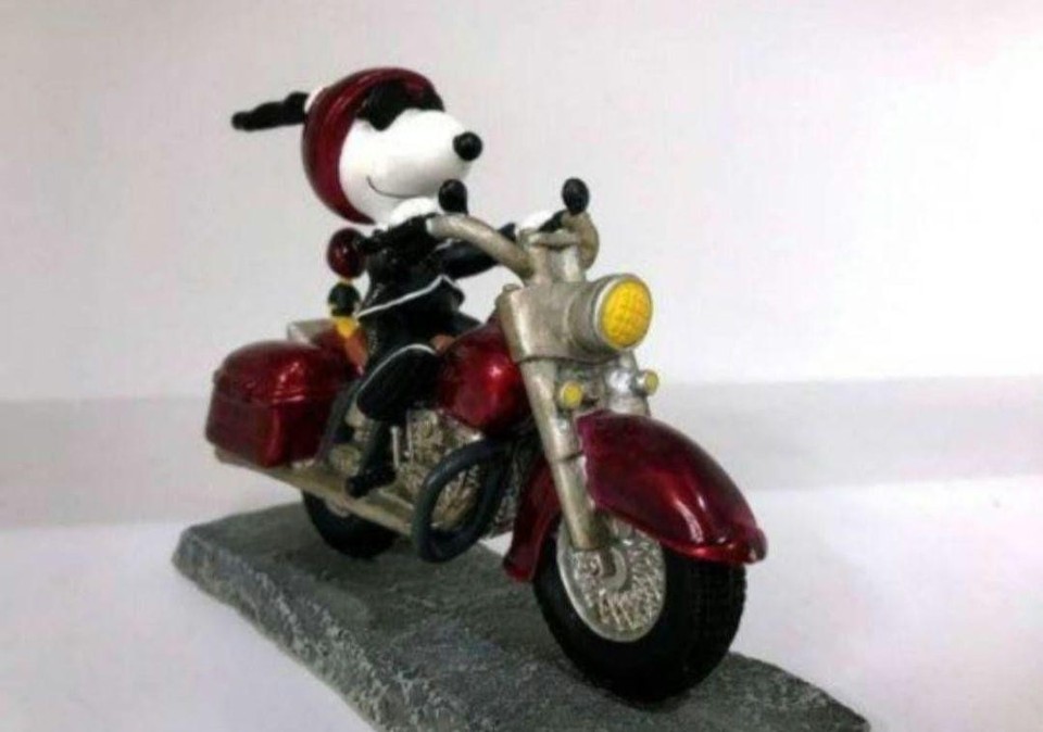 Westland Peanuts Snoopy 50th Anniversary Joe Cool Motorcycle Figurine ...