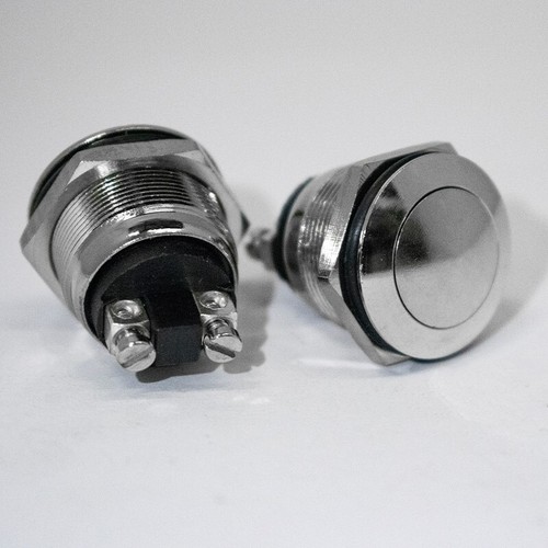 Plated Brass 12 Volt Button Switch Momentary Push On Rally Car Race car ...