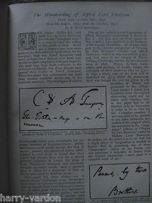 Alfred Lord Tennyson Handwriting Signature Rare Victorian Antique ...