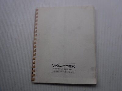 Wavetek 166 50MHz Pulse/Function Generator 1300-00-0128 Rev 1/89 | eBay