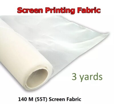 USA Stock 3 Yards Silk Screen Printing Mesh Fabric 140 mesh (55T) | eBay