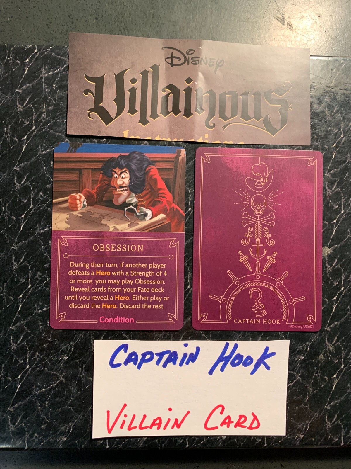 Disney Villainous Captain Hook OBSESSION Villain CARD Condition Card ...