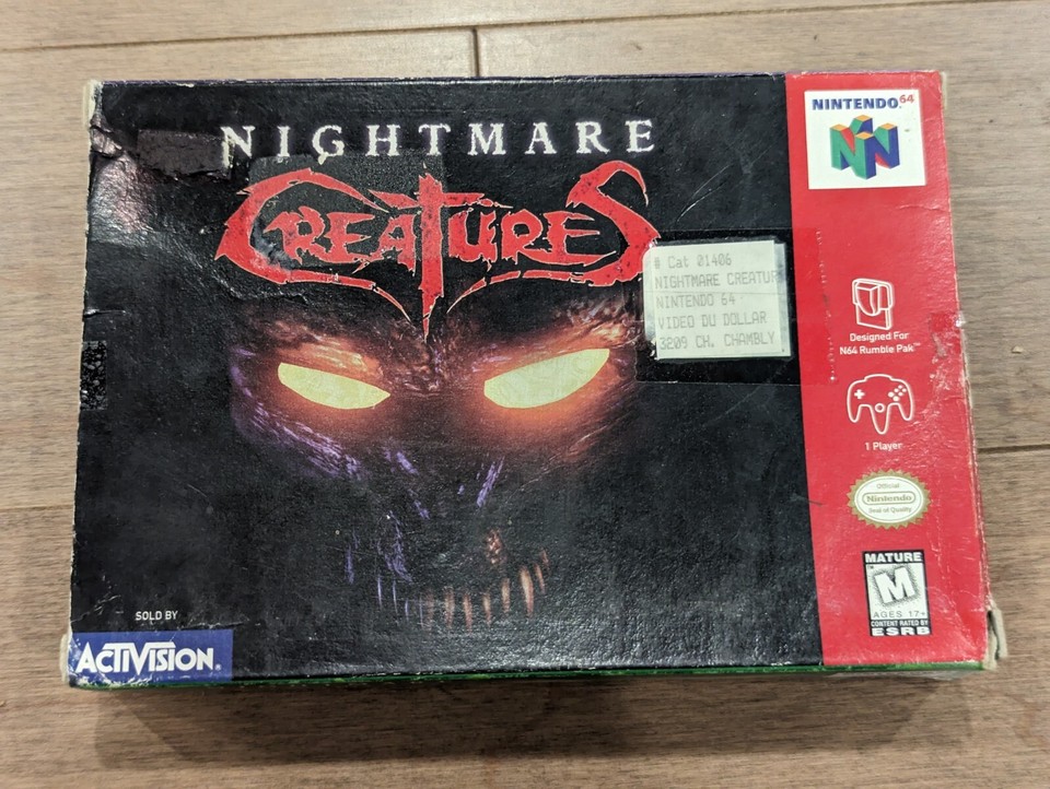 Nightmare Creatures Nintendo 64 N64, CIB Complete In Box w/ Manual ...