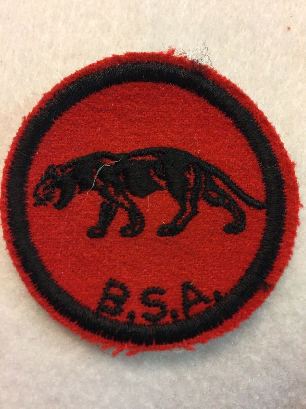 (b14) Boy Scouts - red felt - Panther B.S.A. patrol medallion | eBay
