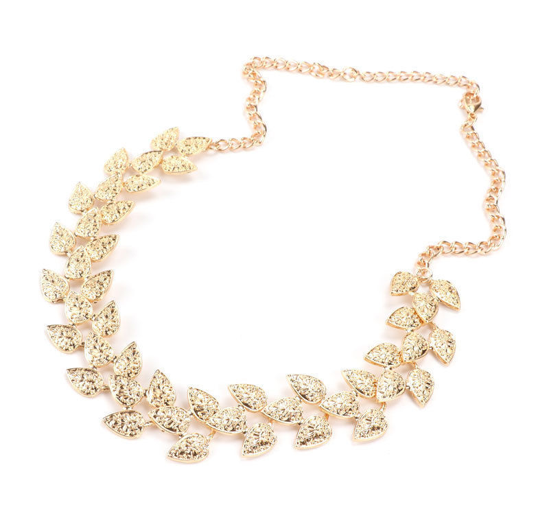 Gold Plated Connected leave 4 pcs Jewelry Set | eBay