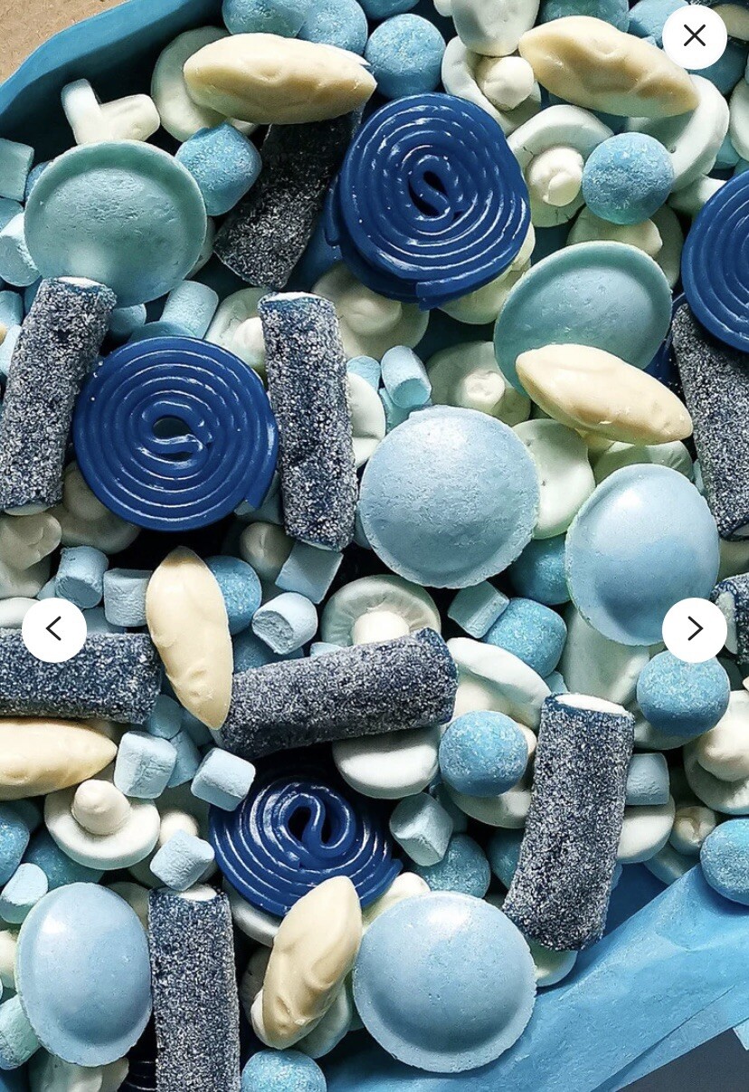 Blue 1kg Pick n Mix Sweets - Assortment Of Blue And White Sweets | eBay