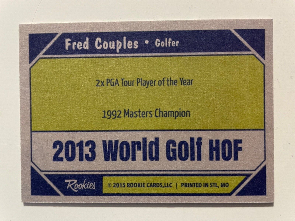 FRED COUPLES autograph PGA Golfer HALL OF FAME The Masters HOF signed ...