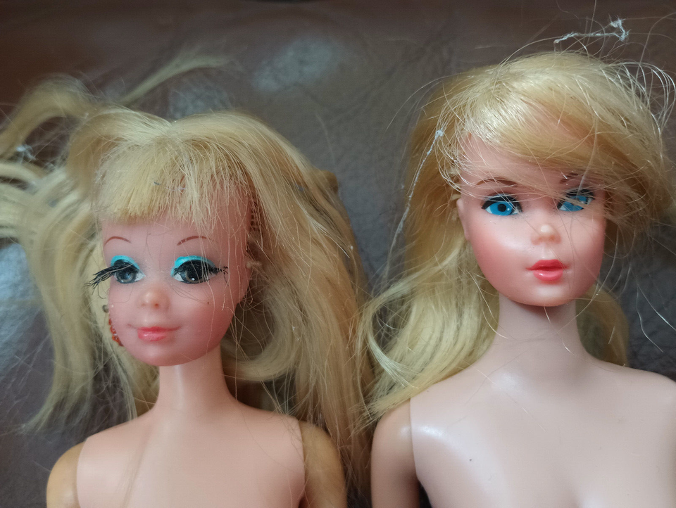 VTG BARBIE DOLLS BLONDE STRAIGHT LEGS ROOTED EYELASHES MADE IN JAPAN ...