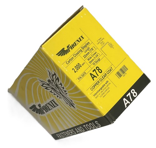 PHOENIX S A78 CARTON CARDBOARD BOX CLOSING STAPLES 2000 7/8" X 1-3/8 ...
