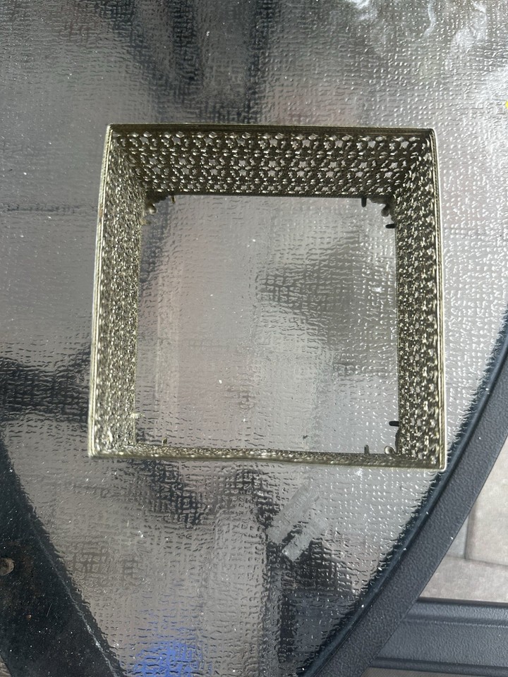 Vintage Gold Tone Filigree Square Tissue Box Holder | eBay Australia