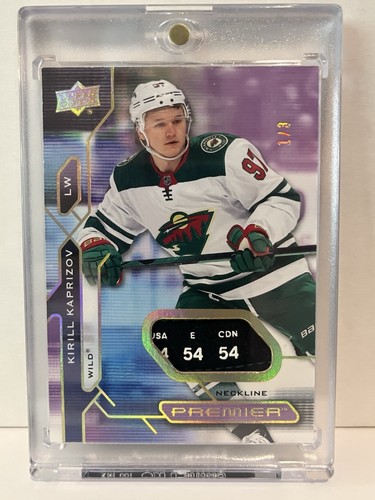 2021 /22 KIRILL KAPRISOV Upper Deck Premier #16 RARE Neckline Relic ...