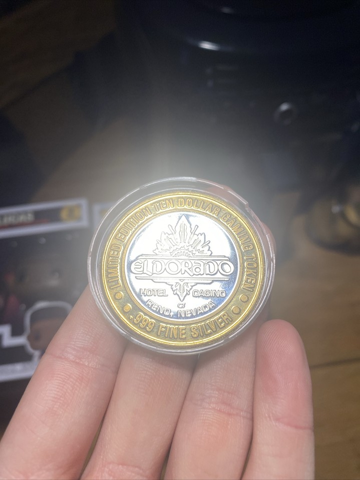 ELDORADO Limited Edition Ten Dollar Gaming Token Coin .999 Fine Silver ...