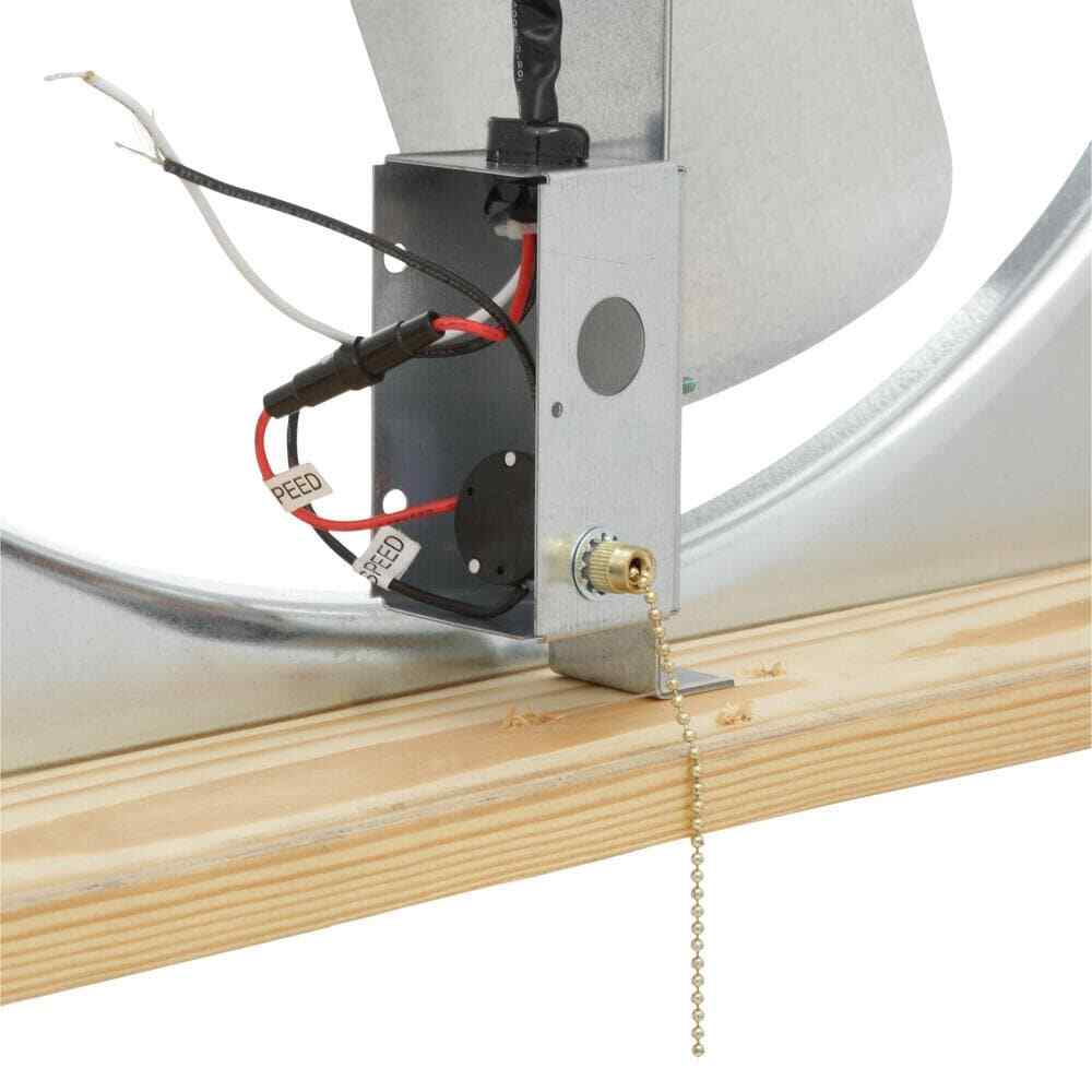 Master Flow Whole House Fan 4500-CFM 24" Direct Drive Home Cooling W ...