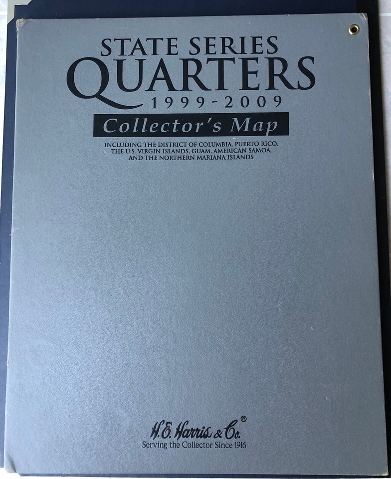 STATE SERIES QUARTERS 1999-2009 COLLECTOR'S MAP w/50pc+ Coins | eBay