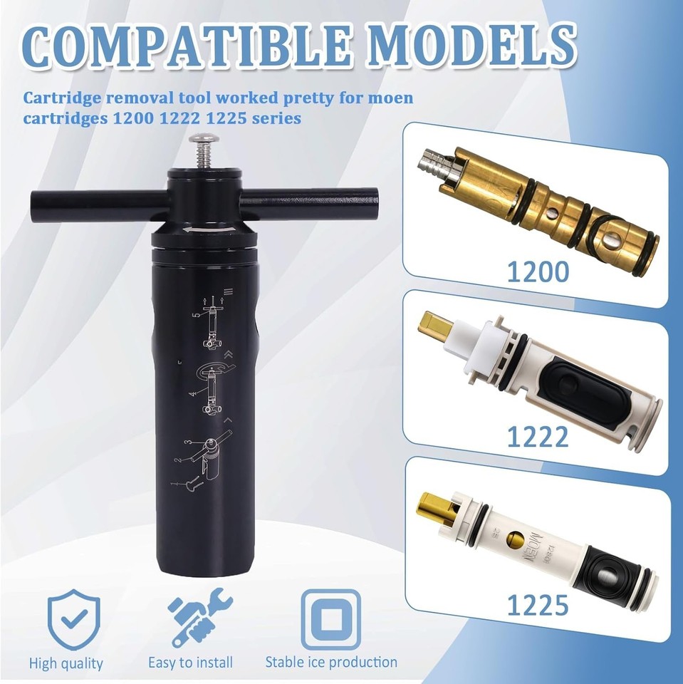 Cartridge Removal Tool Shower Faucet Puller for Moen 1200 1222 1225 ...