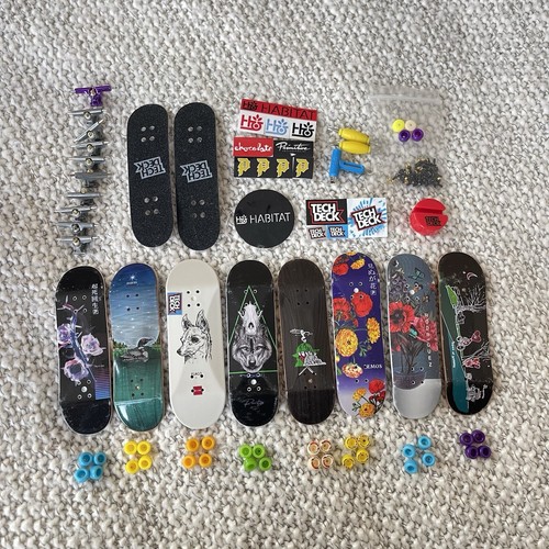8 Tech Deck Lot Spitfire Chocolate Des Armo Primitive Finger Boards ...