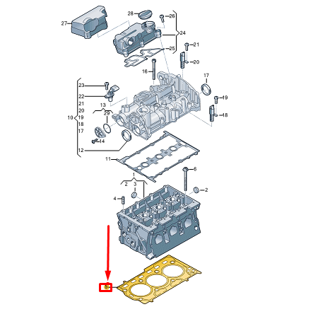 NEW VW GOLF VARIANT CG MK8 ENGINE CYLINDER HEAD GASKET 05C103383A | eBay