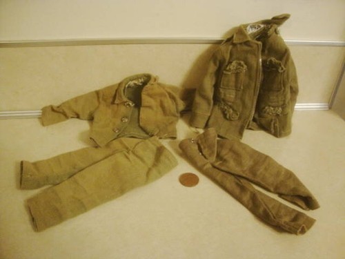 Vtg G.I. Joe 12" Action Figure Uniforms Outfits x2 Green Army Jacket ...