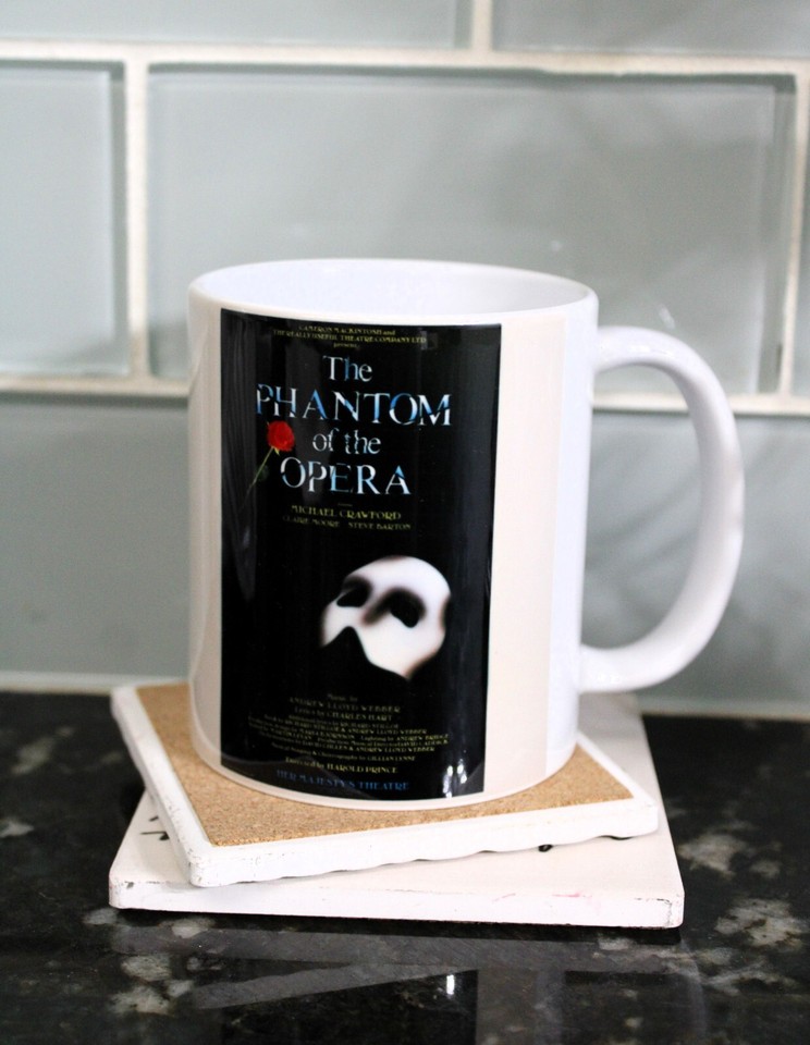 Musical Broadway Phantom of the Opera Photo Coffee Mug 11oz Hand Made ...