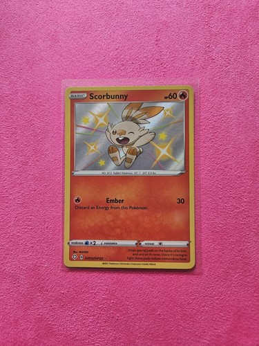 Pokemon Scorbunny Holo Card SV015/SV122 Shining Fates Shiny | eBay