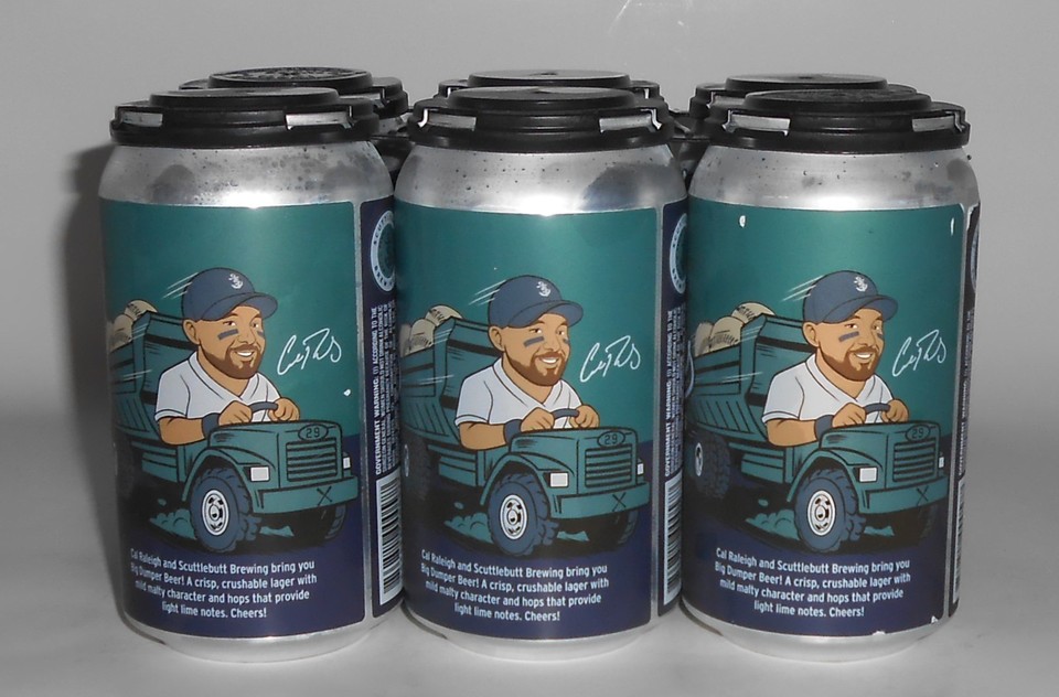 COLLECTIBLE Cal Raleigh BIG DUMPER 6-Pack Beer Cans Seattle Mariners ...