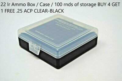 22 lr Ammo Box / Case / 100 rnds of storage BUY 4 GET 1 FREE .25 ACP ...