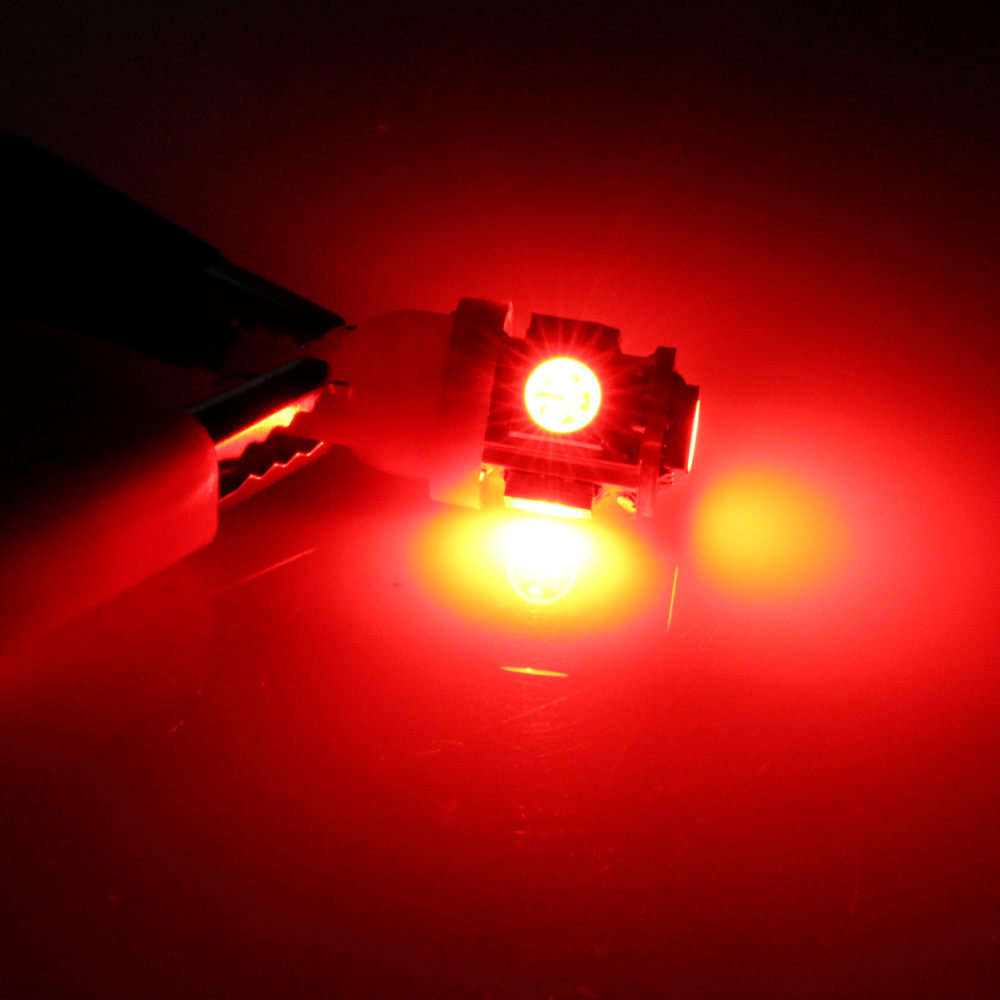 10x T10 Red 5-SMD LED License Plate Interior Light Wedge Tail Side Lamp ...