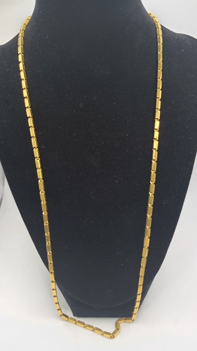 Authentic HEAVY Thai Baht Necklace Chain 23k Solid 24"Gold 44.3 GRAMS ...